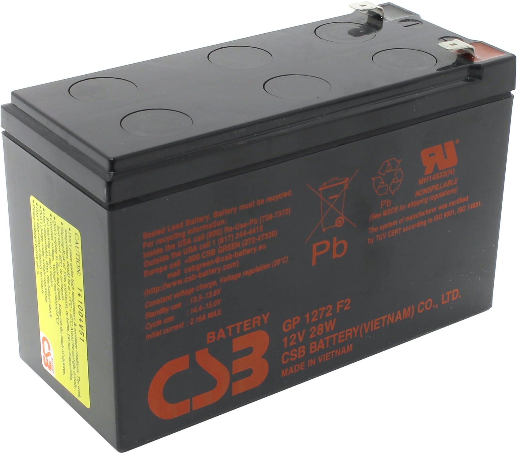 Battery for UPS CSB GP 1272 F2 (8Ah 12V) - Delivery throughout Moldova ...