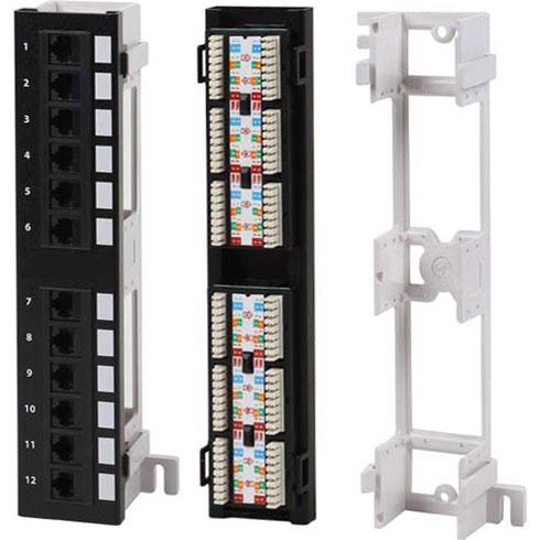 Wall-mounted UTP Cat.6 patch panel with 12 ports. - Delivery throughout ...